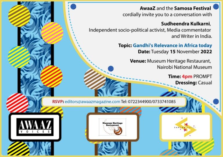 Conversation with Sudheendra Kulkarni – AwaaZ Magazine